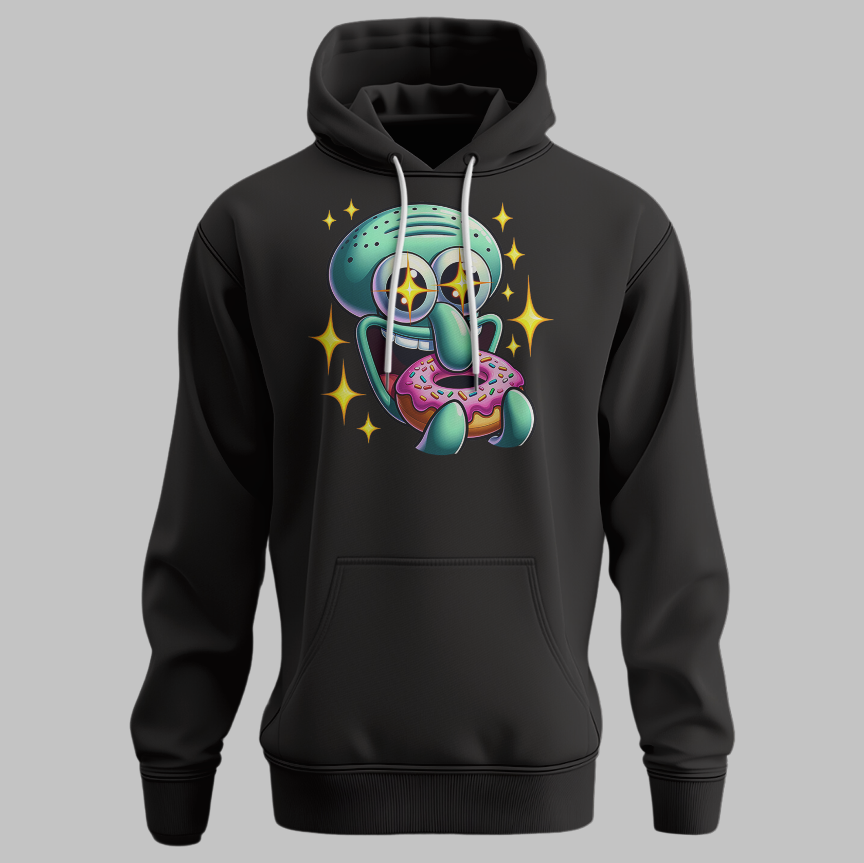 Playful Squidward Donut Hoodie – WildStallion